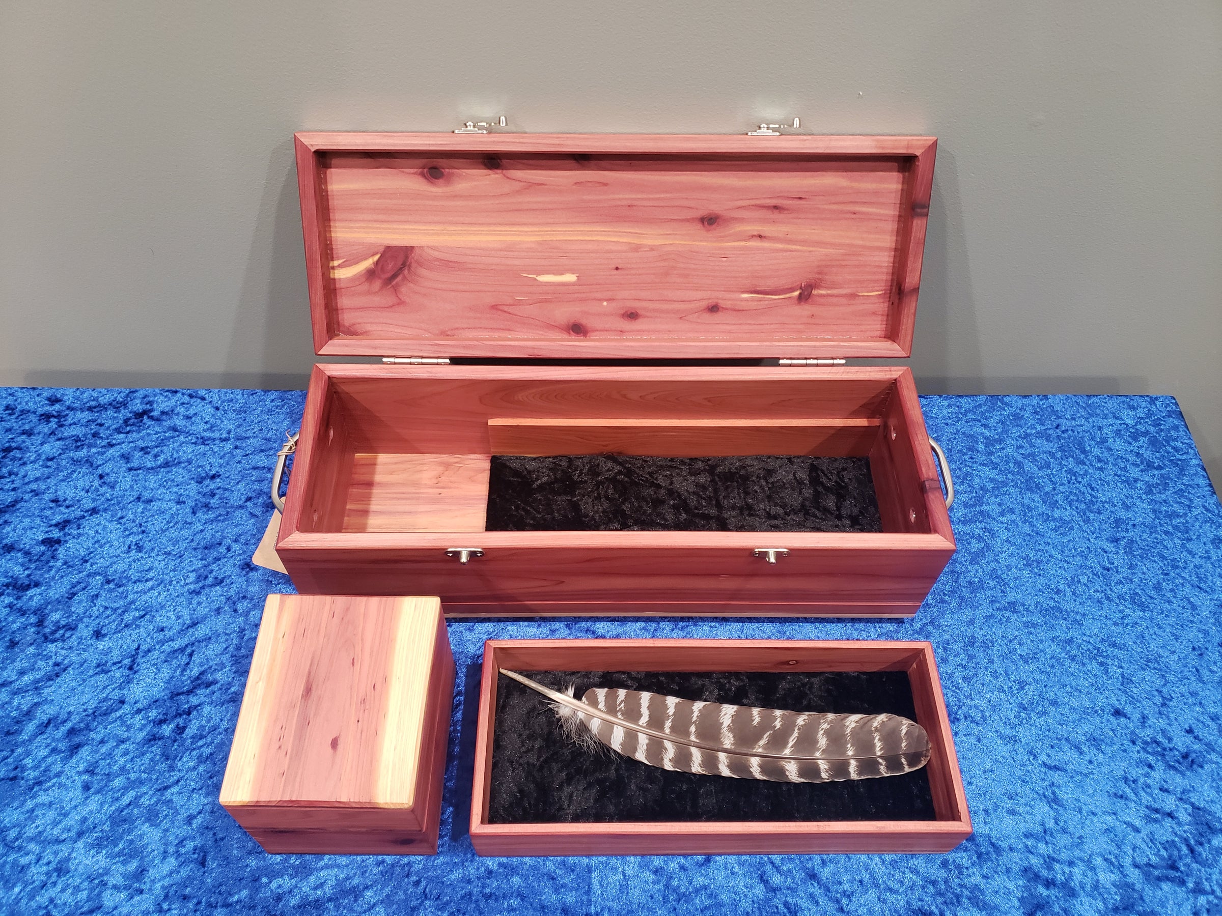 Cedar Feather Box with Removable Medicine Chest by Jerry Jacobs ...