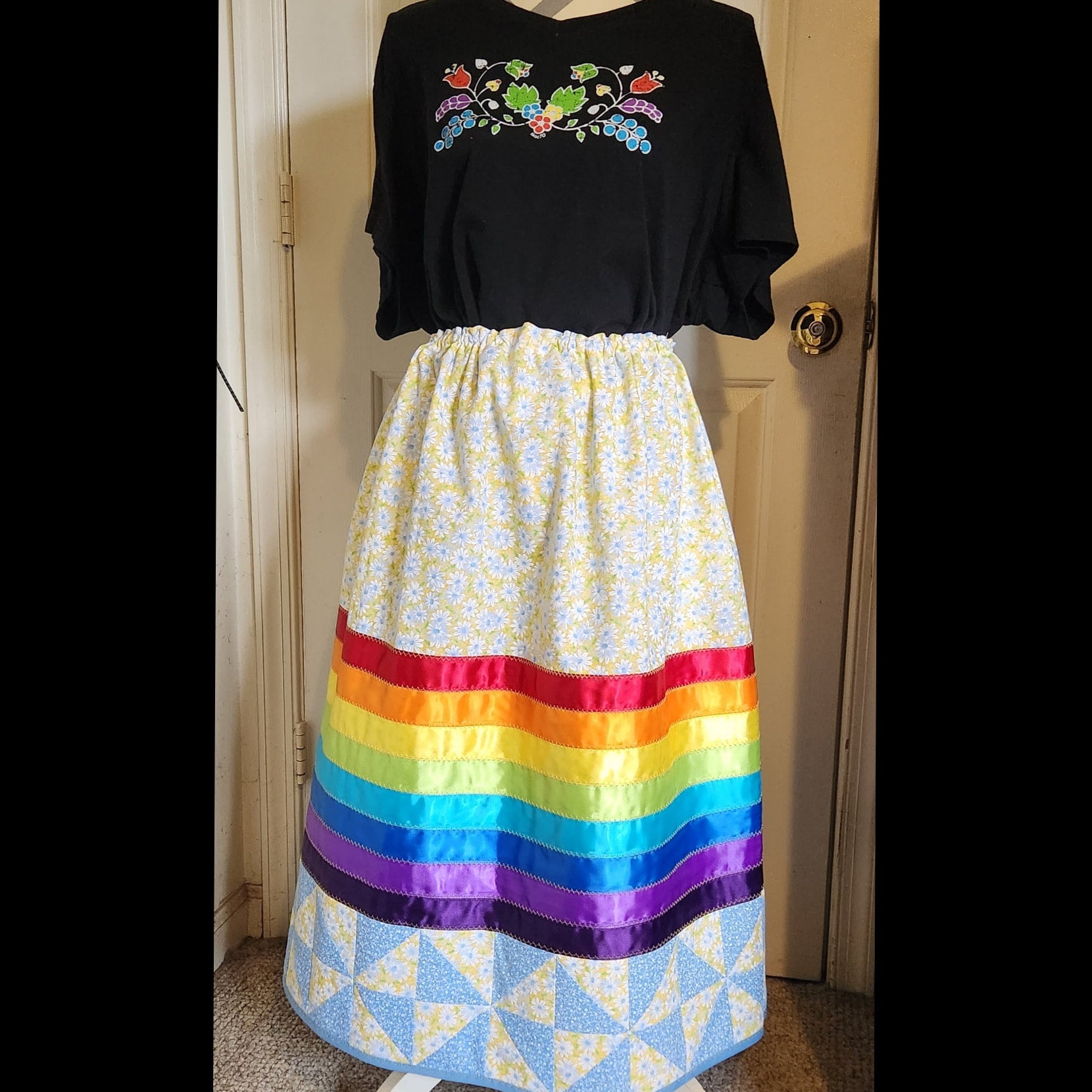 Yellow Quilted Ribbon Skirt by Tabitha Jacobs-Polanco | Creative ...