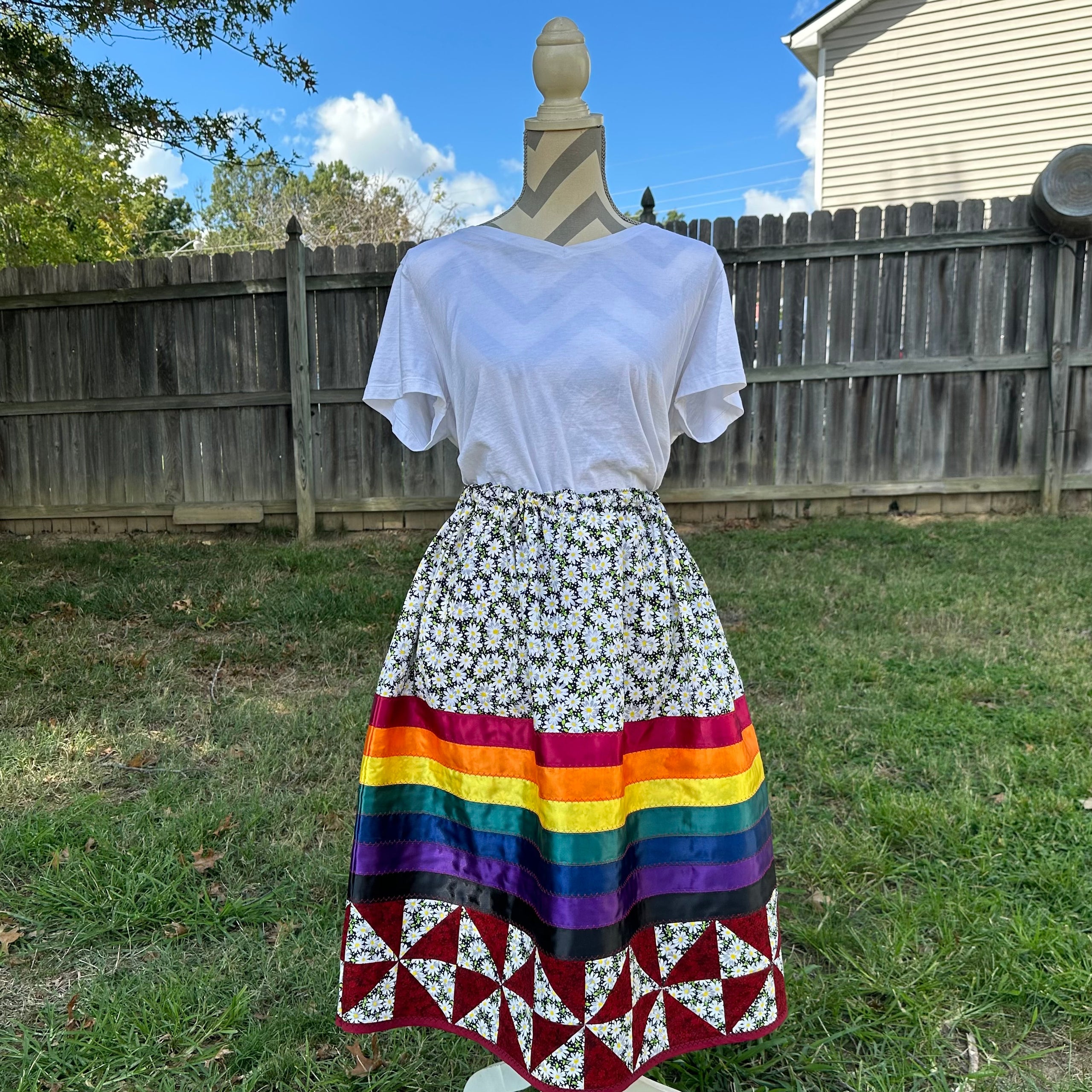 Black Quilted Ribbon Skirt by Tabitha Jacobs-Polanco | Creative Natives ...